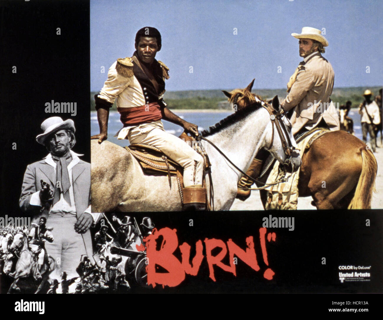 BURN, Poster Art, Marlon Brando, Evaristo Marquez, 1969 Stock Photo - Alamy