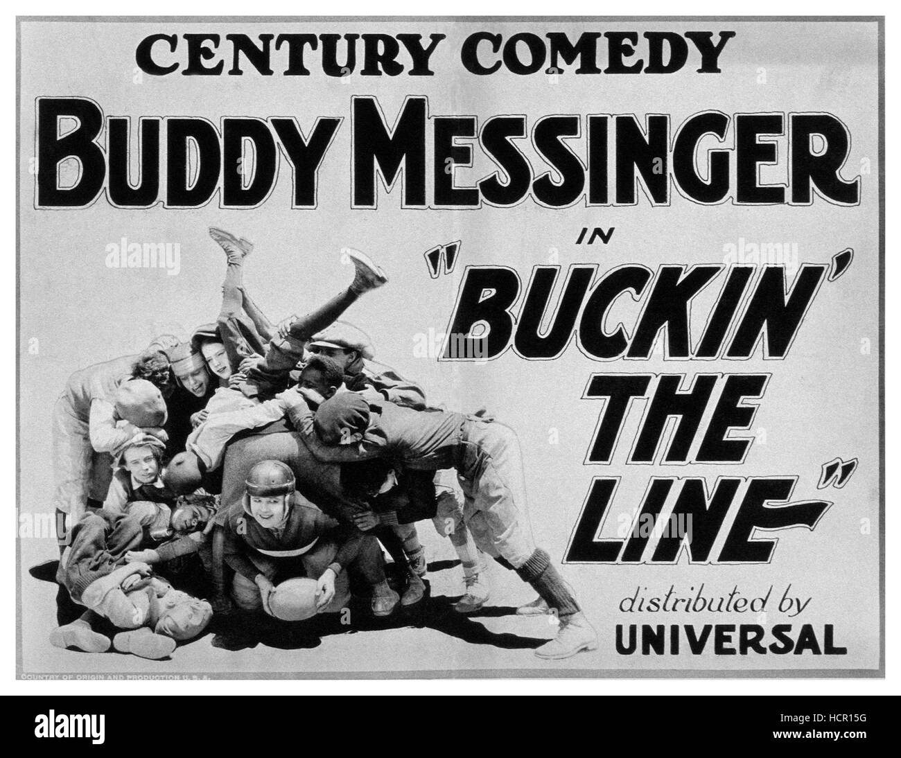 BUCKIN' THE LINE, Buddy Messinger (with football), 1923 Stock Photo - Alamy