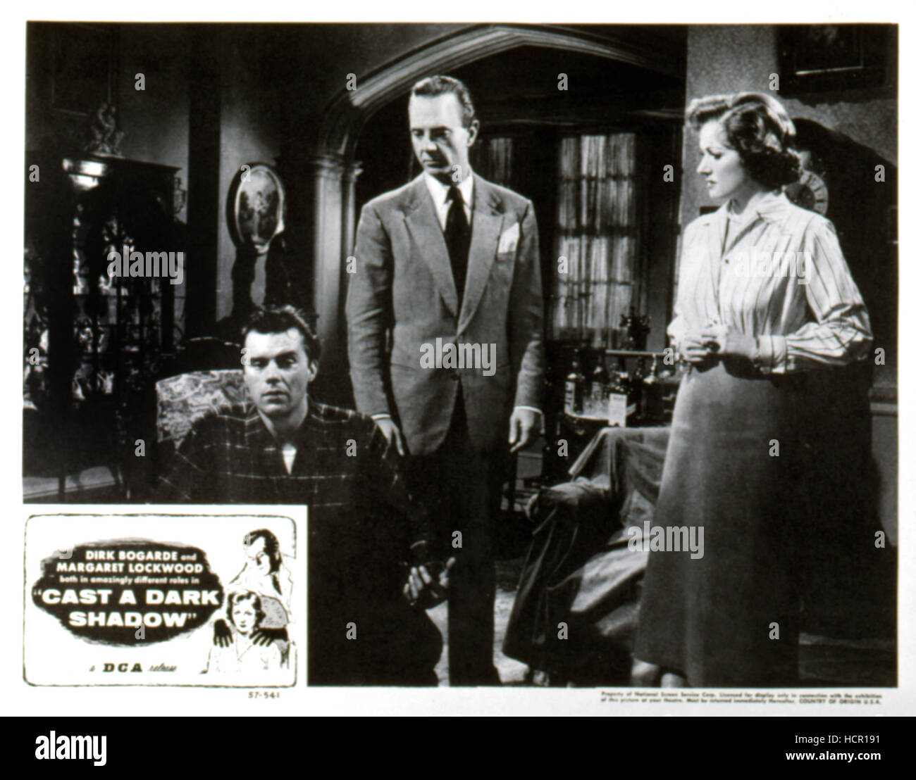 CAST A DARK SHADOW, Dirk Bogarde, Robert Flemyng, Margaret Lockwood ...