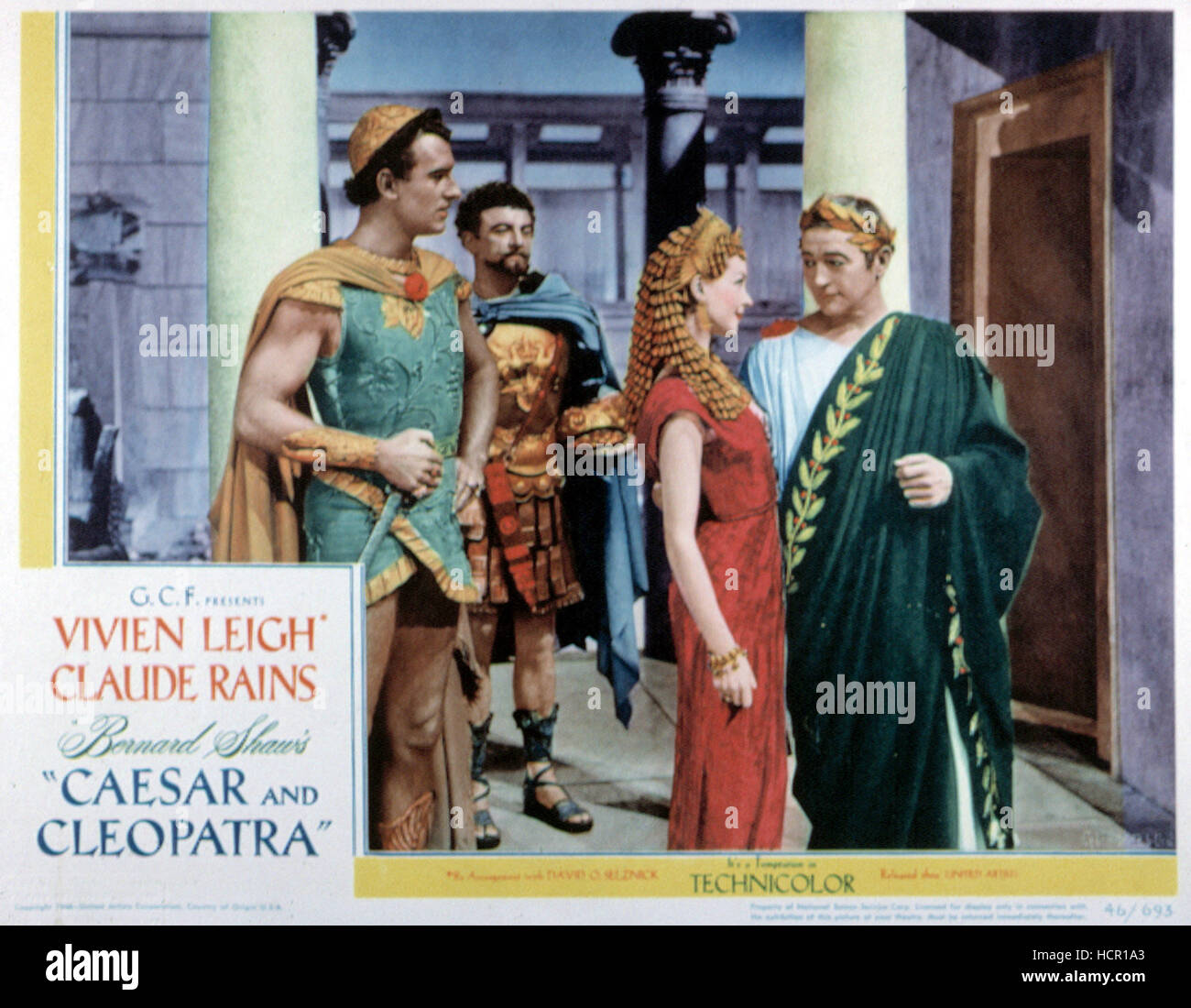 CAESAR AND CLEOPATRA, Stewart Granger, Vivien Leigh, Claude Rains, 1945 ...
