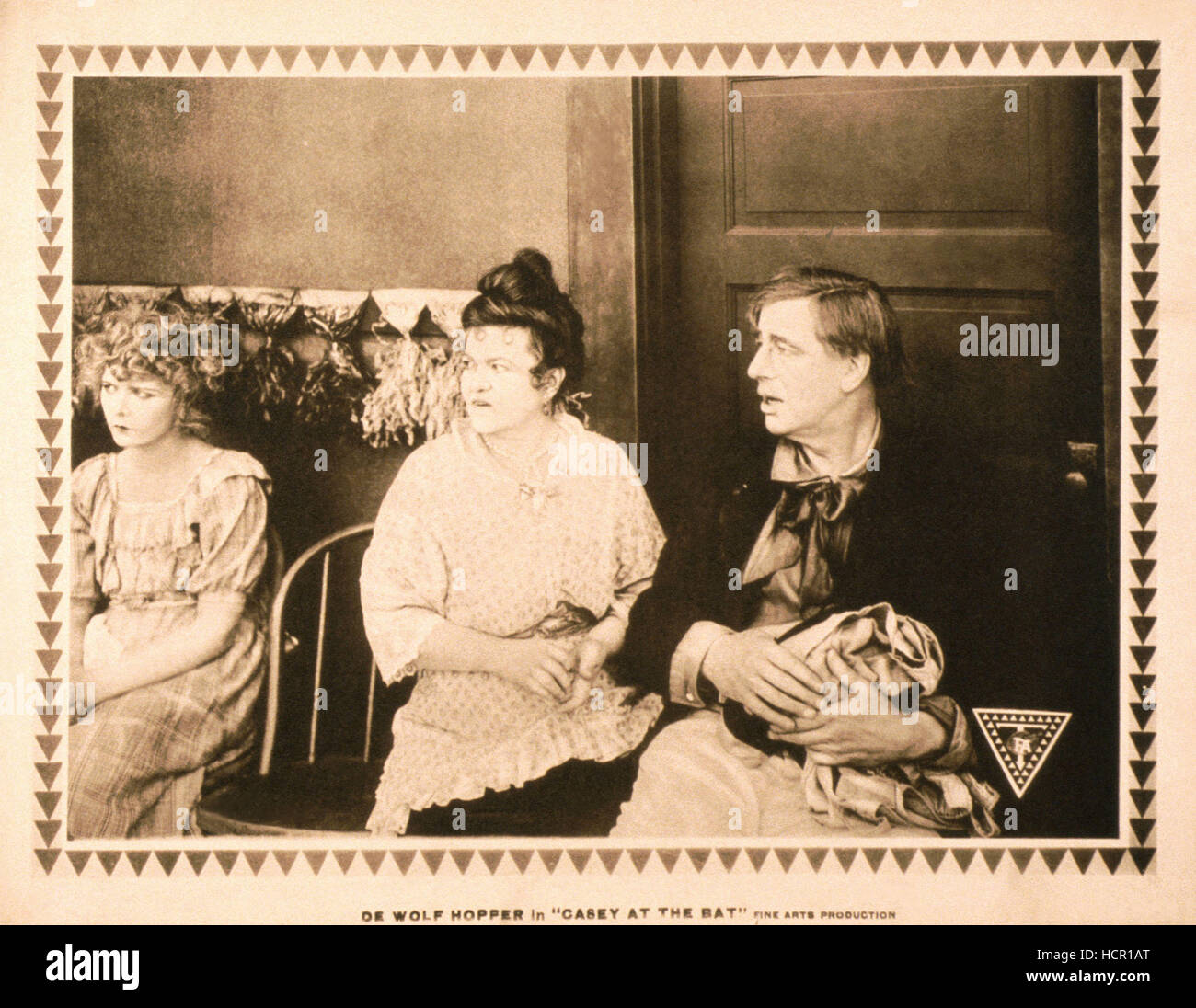 CASEY AT THE BAT, US lobbycard, DeWolf Hopper (right), 1916 Stock Photo ...