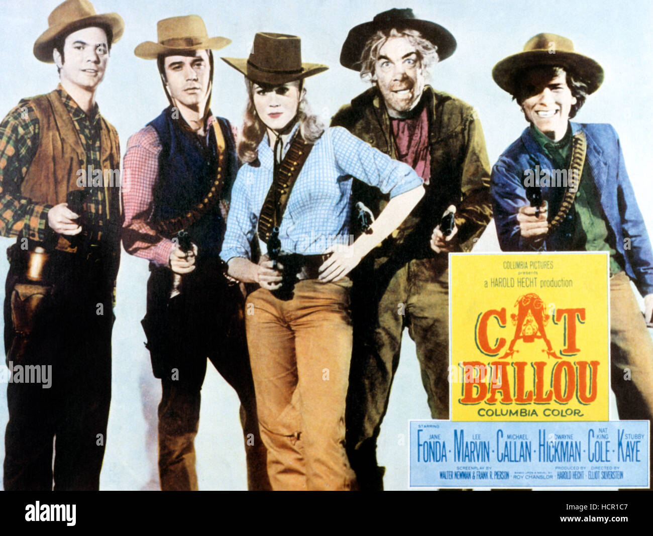 CAT BALLOU, Dwayne Hickman, Michael Callan, Jane Fonda, Lee Marvin, Tom ...