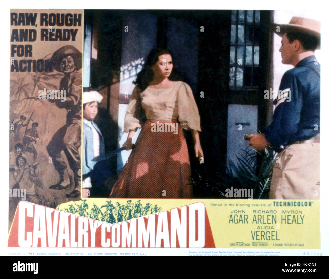 CAVALRY COMMAND, Boy Planas, Alicia Vergel, John Agar, 1963 Stock Photo ...