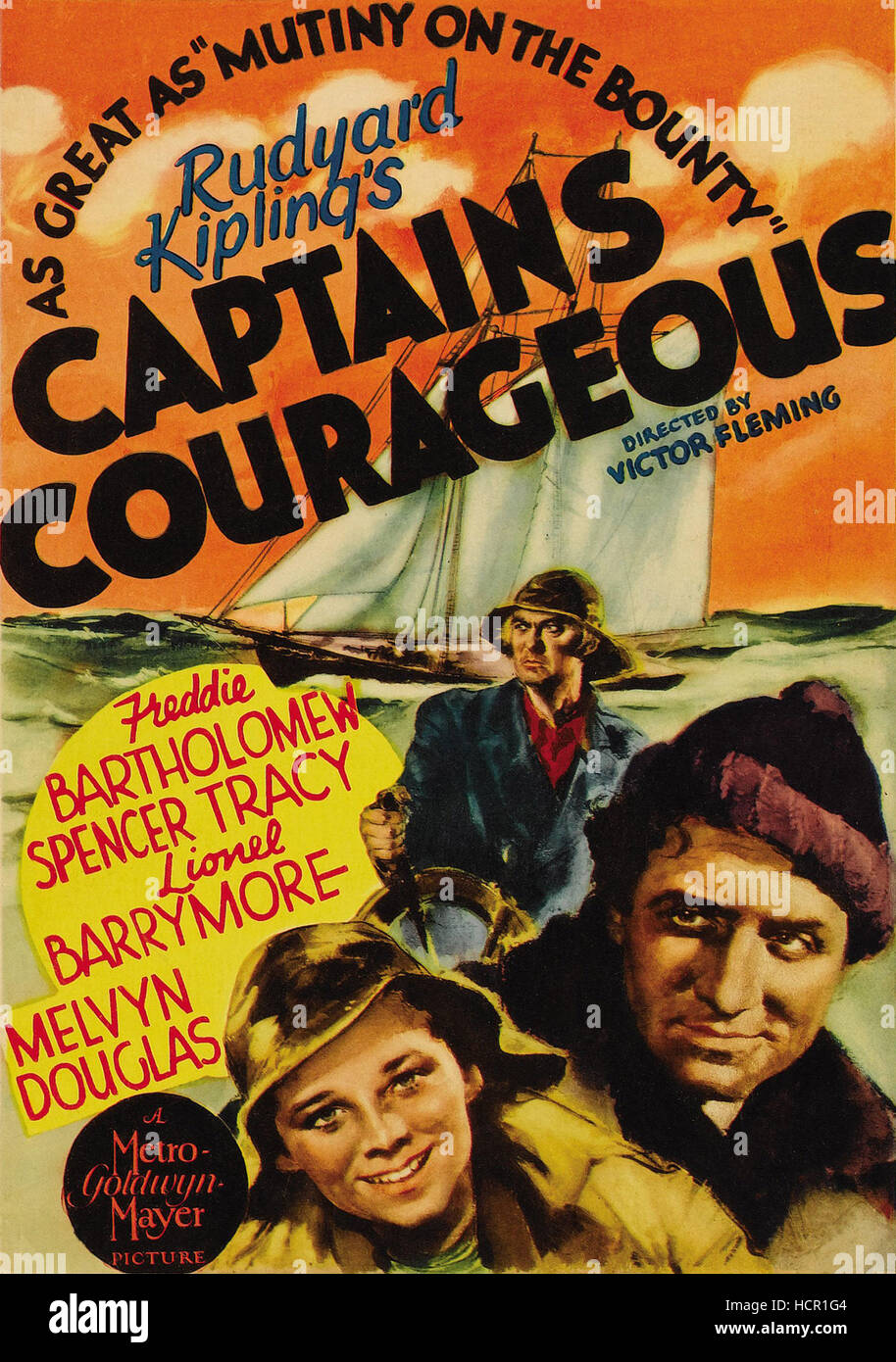 CAPTAINS COURAGEOUS, Freddie Bartholomew, Lionel Barrymore, Spencer ...