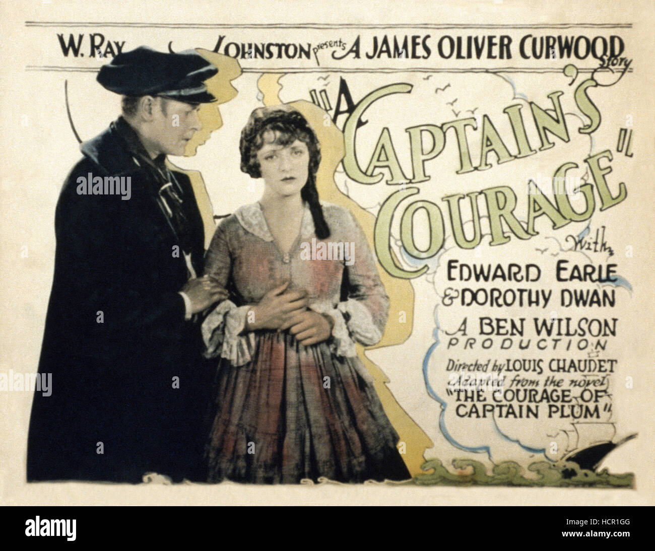 A CAPTAIN'S COURAGE, from left: Edward Earle, Dorothy Dwan, 1926 Stock ...