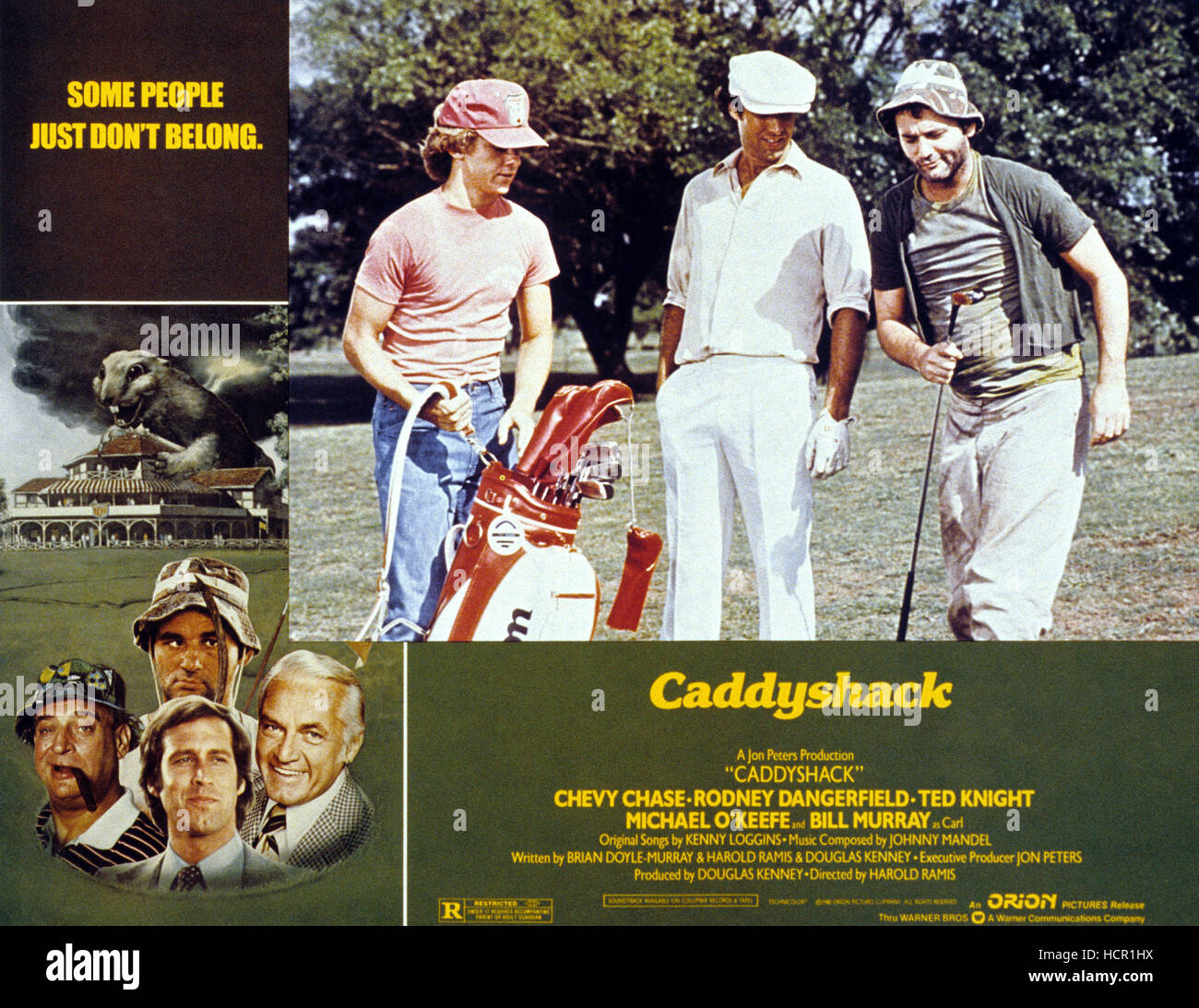 CADDYSHACK, Michael O'Keefe, Chevy Chase, Bill Murray, 1980 Stock Photo ...