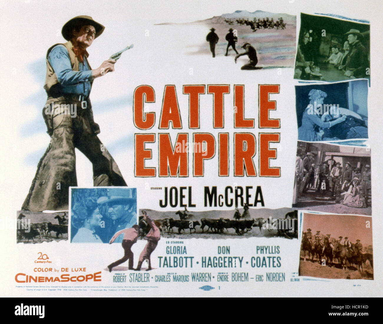 CATTLE EMPIRE, Joel McCrea (left), 1958. ©20th Century-Fox Film ...