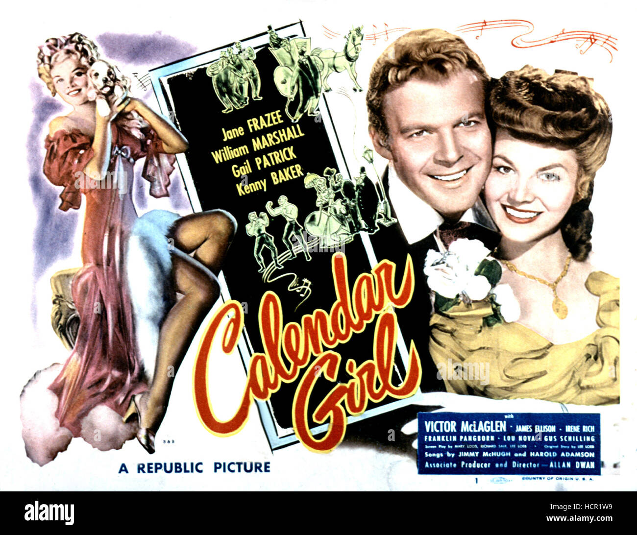 CALENDAR GIRL, Jane Frazee, William Marshall, Gail Patrick, 1947 Stock ...