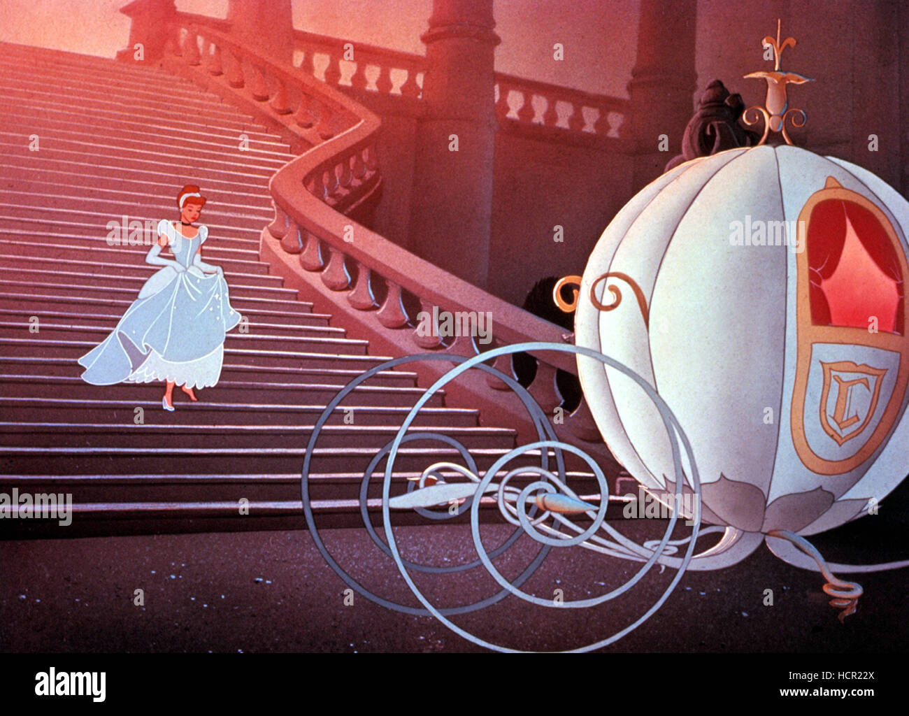 CINDERELLA, Cinderella flees ball without shoe before Midnight, 1950 ...