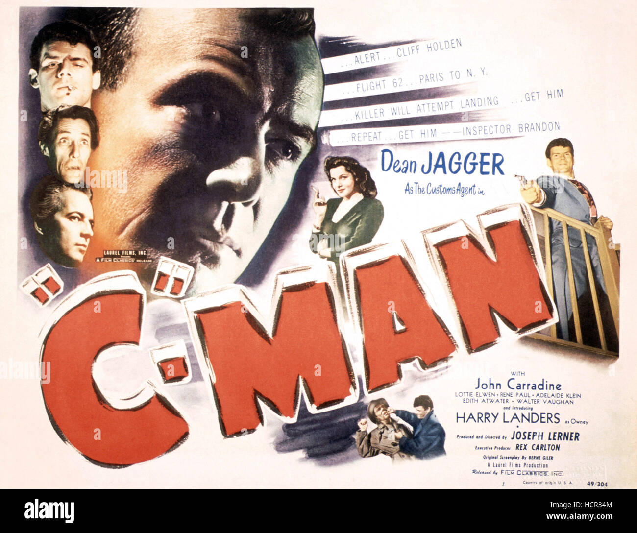 C-MAN, left top to bottom: Harry Landers, John Carradine, Walter ...