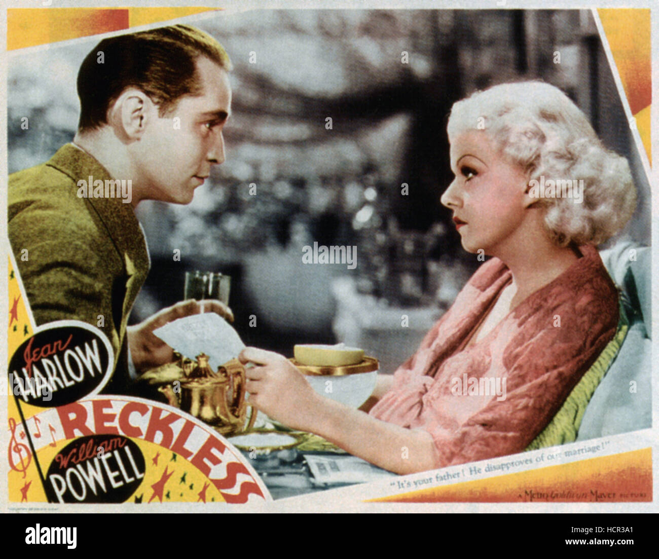 RECKLESS, from left: William Powell, Jean Harlow, 1935 Stock Photo - Alamy