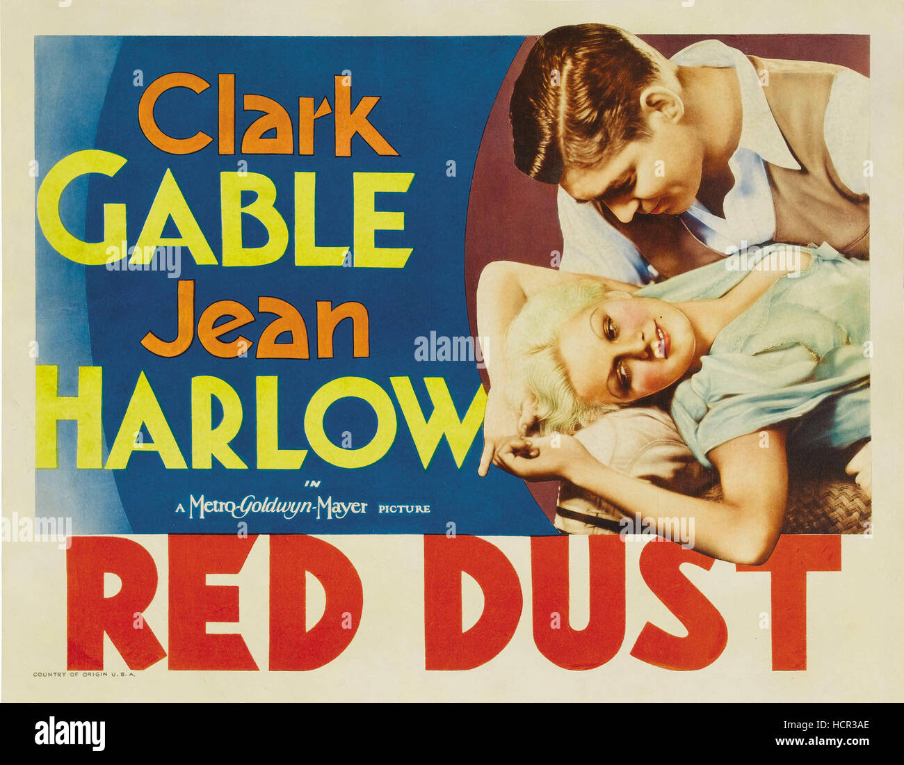 RED DUST, from left: Jean Harlow, Clark Gable, 1932 Stock Photo - Alamy