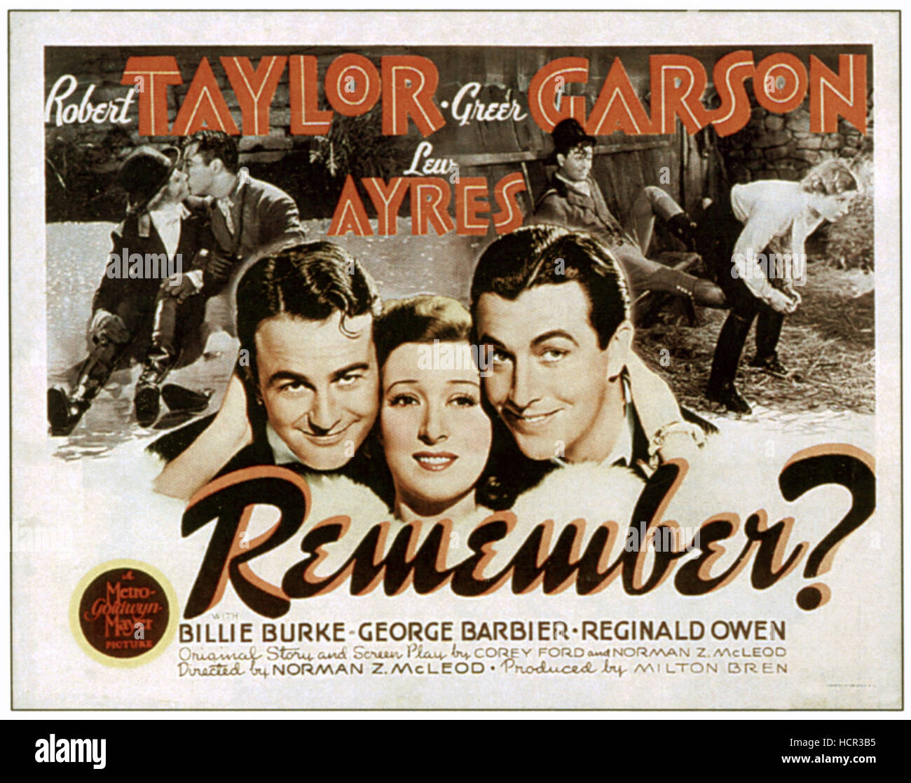 REMEMBER?, from left: Lew Ayres, Greer Garson, Robert Taylor, 1939 ...