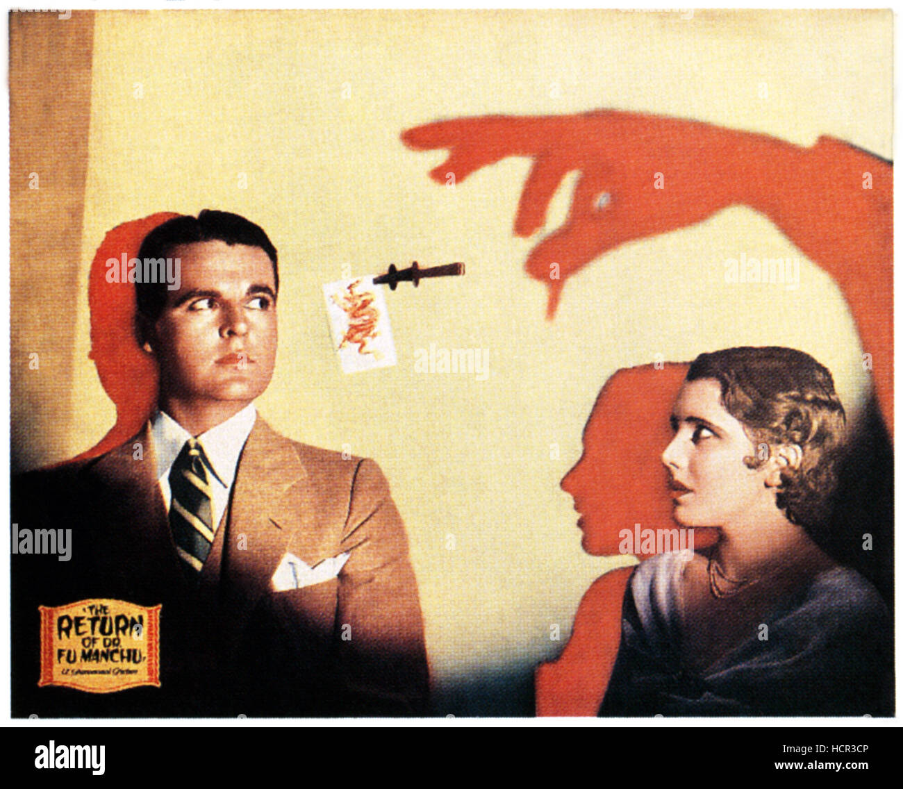 THE RETURN OF DR. FU MANCHU, from left: Neil Hamilton, Jean Arthur on ...