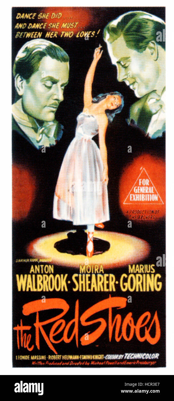 THE RED SHOES, l-r: Anton Walbrook, Moira Shearer, Marius Goring on ...