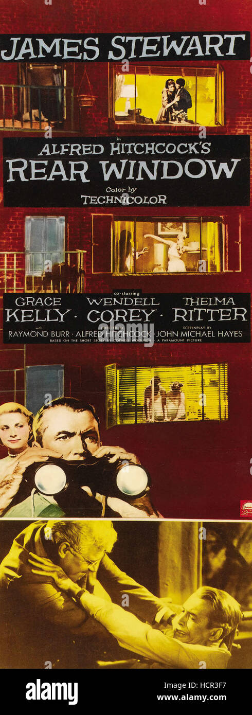 REAR WINDOW, Grace Kelly, James Stewart, Raymond Burr, 1954 Stock Photo ...