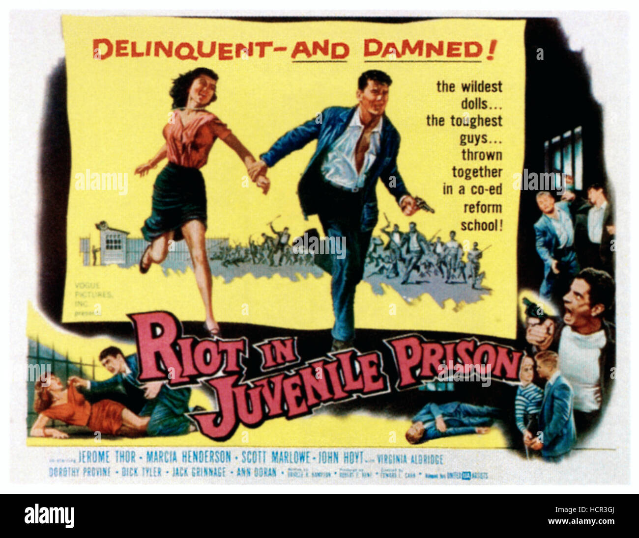 RIOT IN JUVENILE PRISON, poster art, 1959 Stock Photo - Alamy