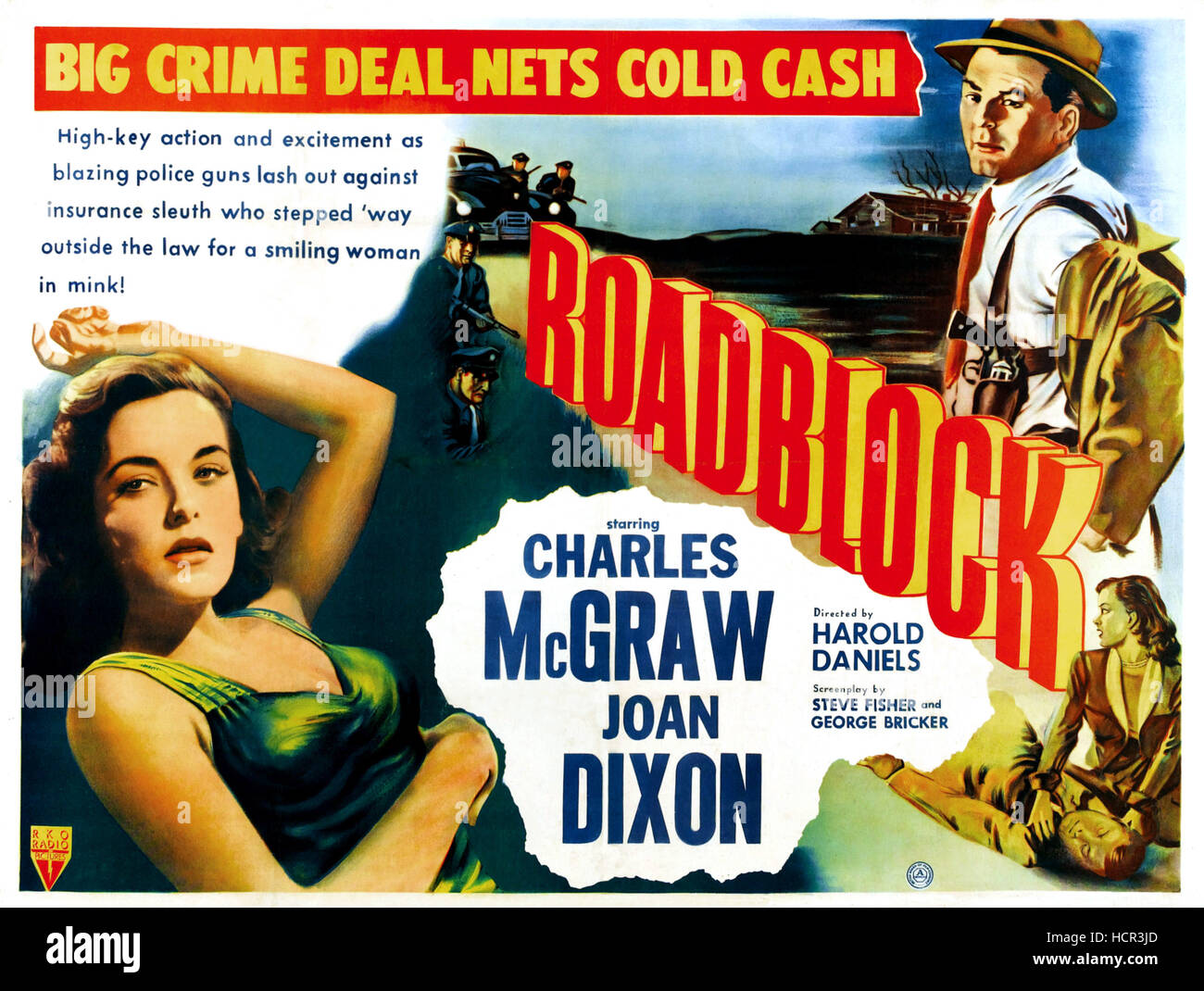 ROADBLOCK, left: Joan Dixon, top right: Charles McGraw, 1951 Stock ...