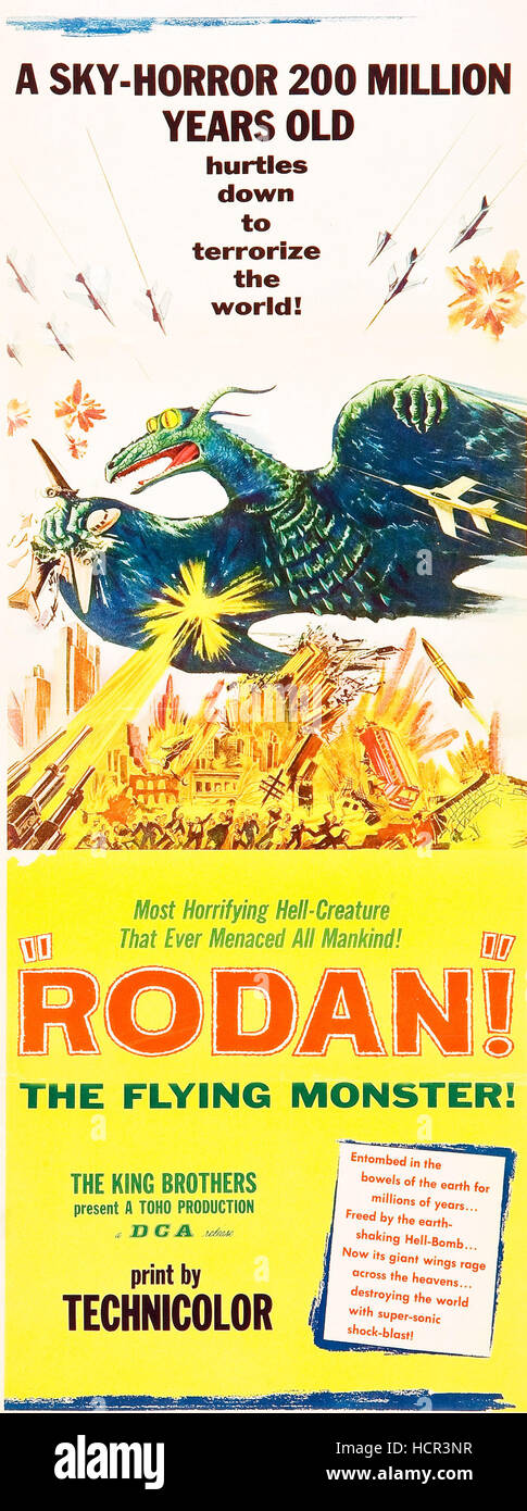 RODAN, (aka RODAN THE FLYING MONSTER, aka SORA NO DAIKAIJU RADON), 1956 ...