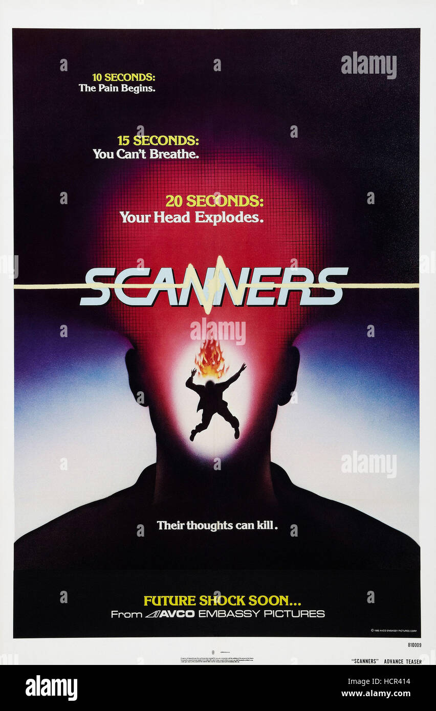SCANNERS, US poster art, 1981. ©AVCO Embassy Pictures/courtesy Everett ...