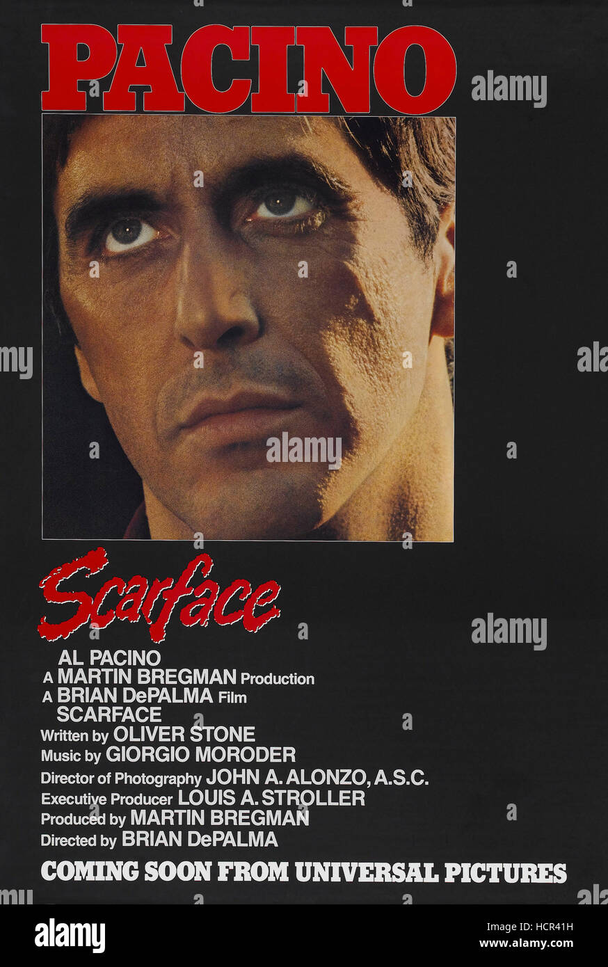SCARFACE, US poster art, Al Pacino, 1983. ©Universal / Courtesy ...