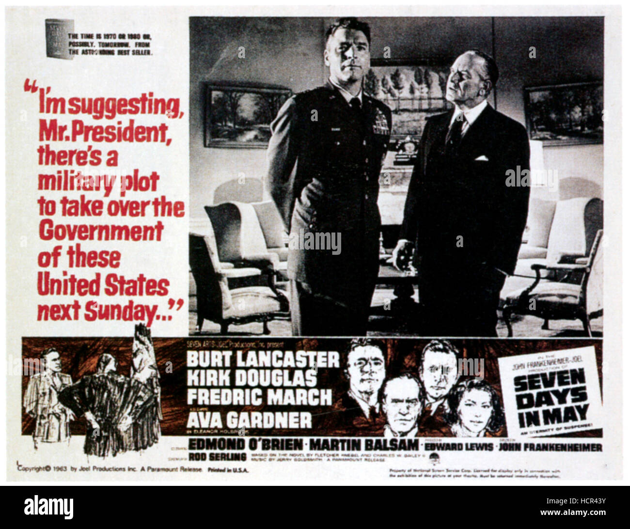 SEVEN DAYS IN MAY, top from left: Burt Lancaster, Fredric March, 1964 Stock Photo - Alamy