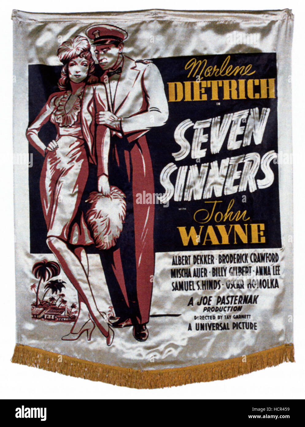SEVEN SINNERS, from left: Marlene Dietrich, John Wayne on promotional ...