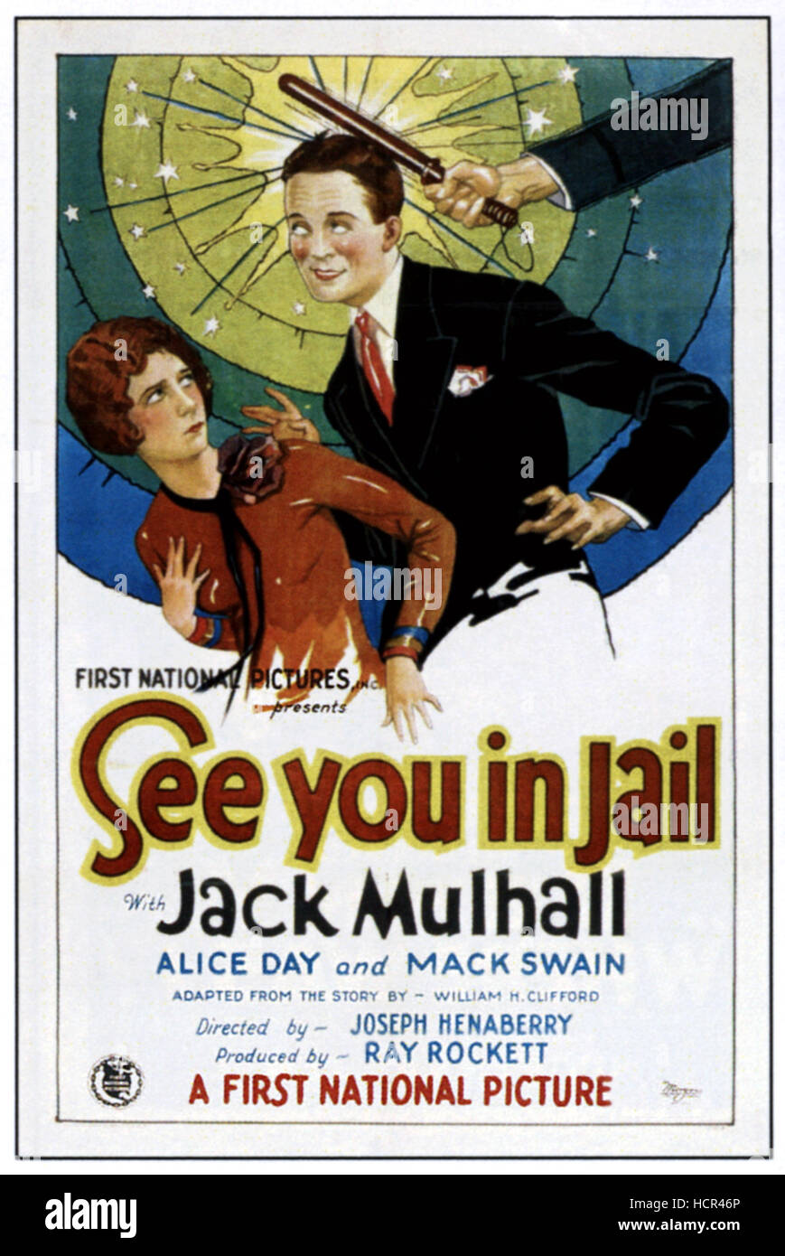 SEE YOU IN JAIL, from left: Alice Day, Jack Mulhall, 1927 Stock Photo - Alamy