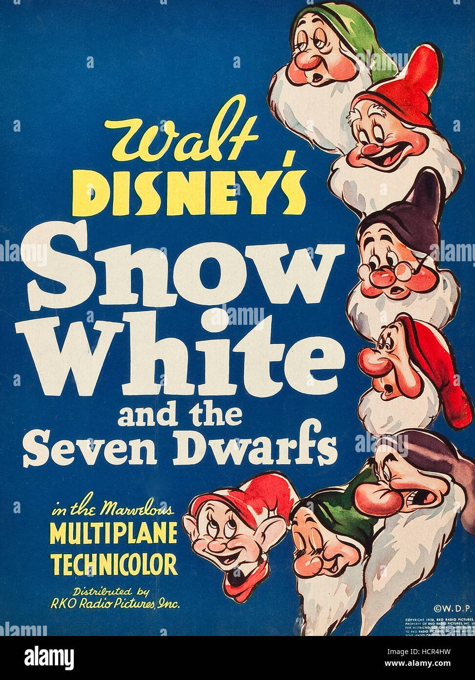 SNOW WHITE AND THE SEVEN DWARFS, from top: Sleepy, Happy, Doc, Sneezy ...