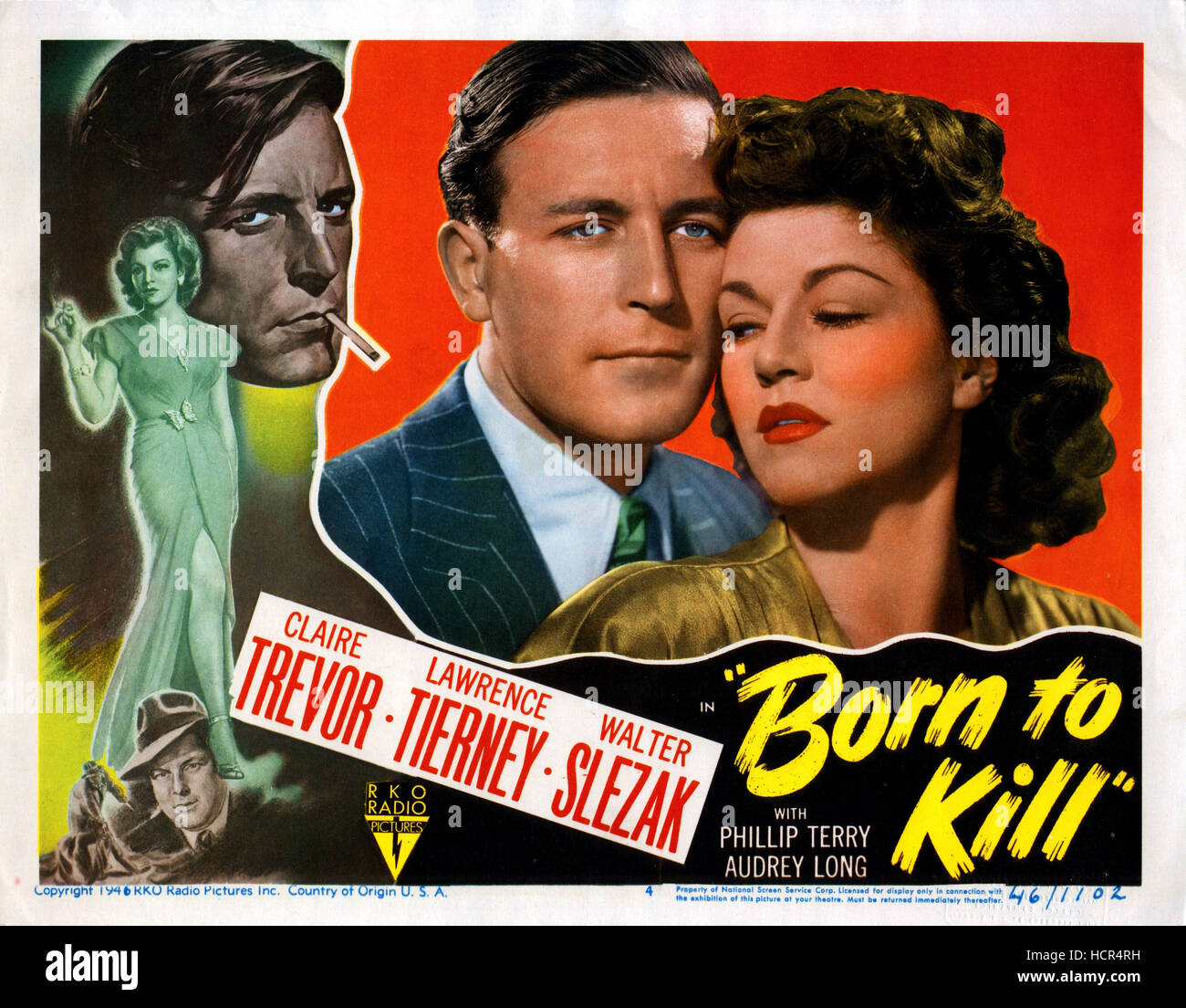 BORN TO KILL, from left, Lawrence Tierney, Claire Trevor, 1947 Stock Photo - Alamy