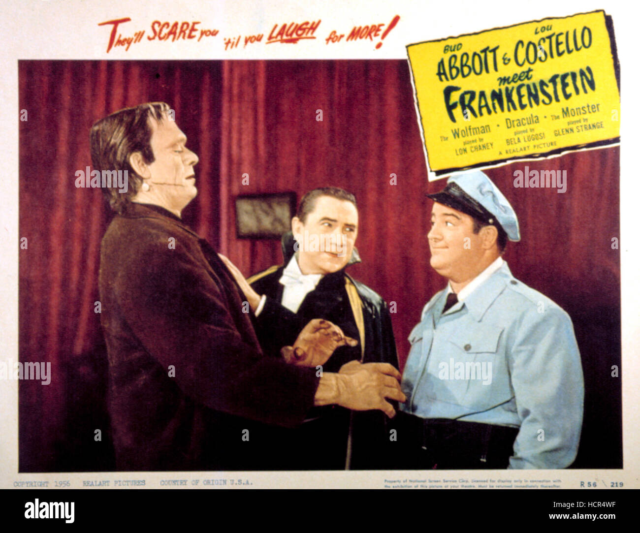 ABBOTT AND COSTELLO MEET FRANKENSTEIN, Glenn Strange, Bela Lugosi, Lou ...