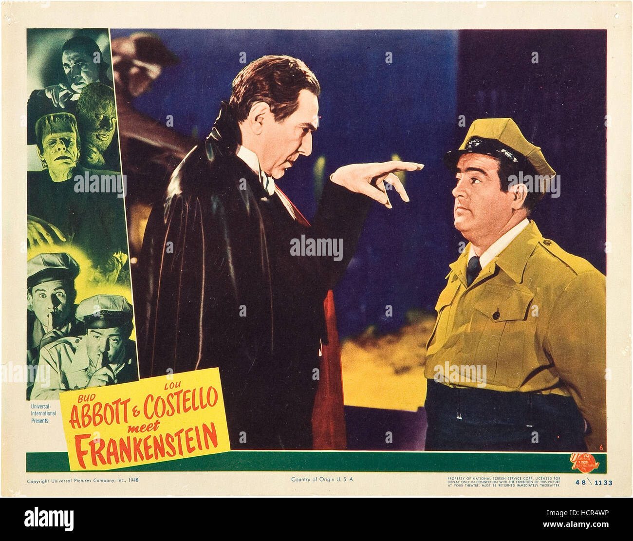 ABBOTT & COSTELLO MEET FRANKENSTEIN, Bela Lugosi, Lou Costello, 1948 ...