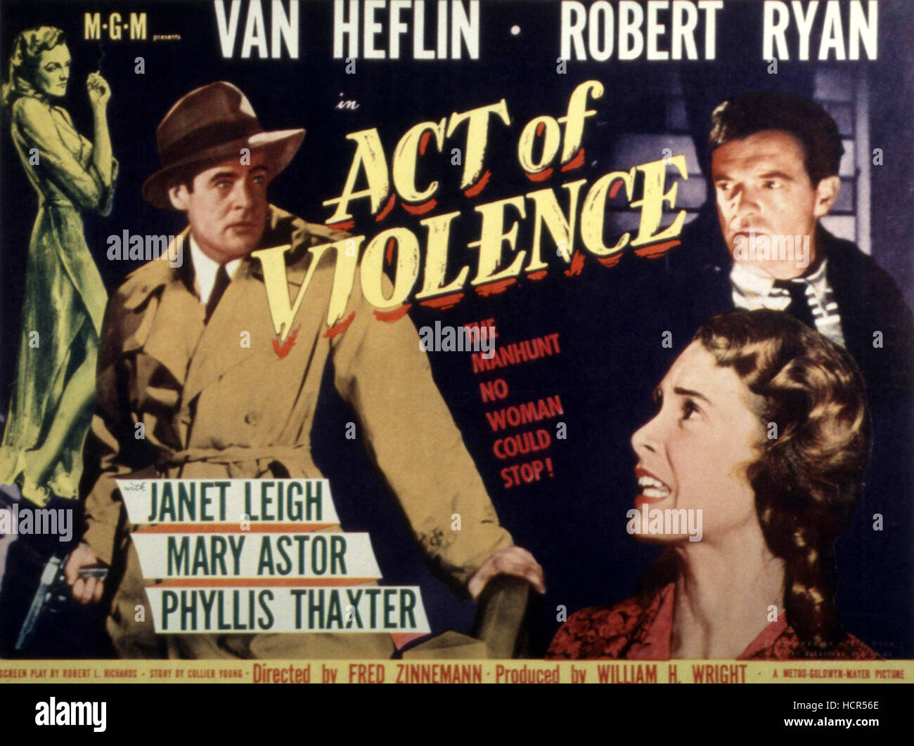 ACT OF VIOLENCE, Mary Astor, Robert Ryan, Van Heflin, Janet Leigh, 1948 ...