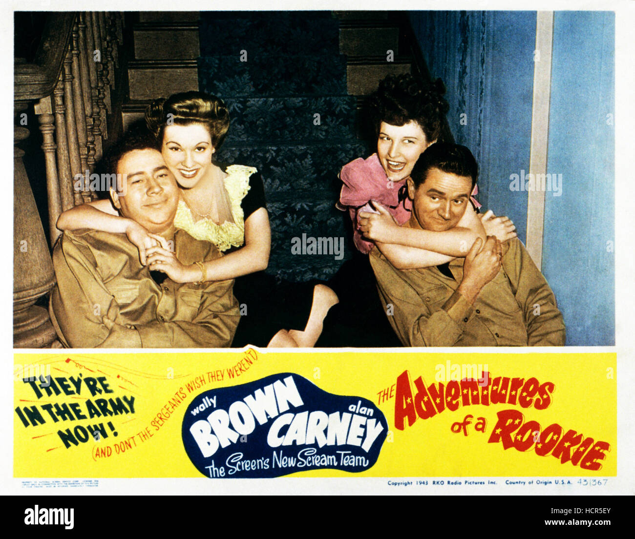 THE ADVENTURES OF A ROOKIE, l-r: Alan Carney, Rita Corday, Margaret ...