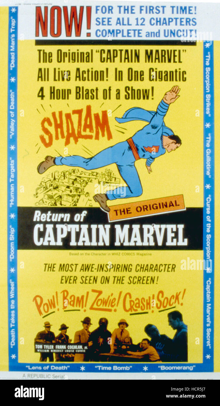THE ADVENTURES OF CAPTAIN MARVEL, Tom Tyler, (serial), 1941 Stock Photo ...