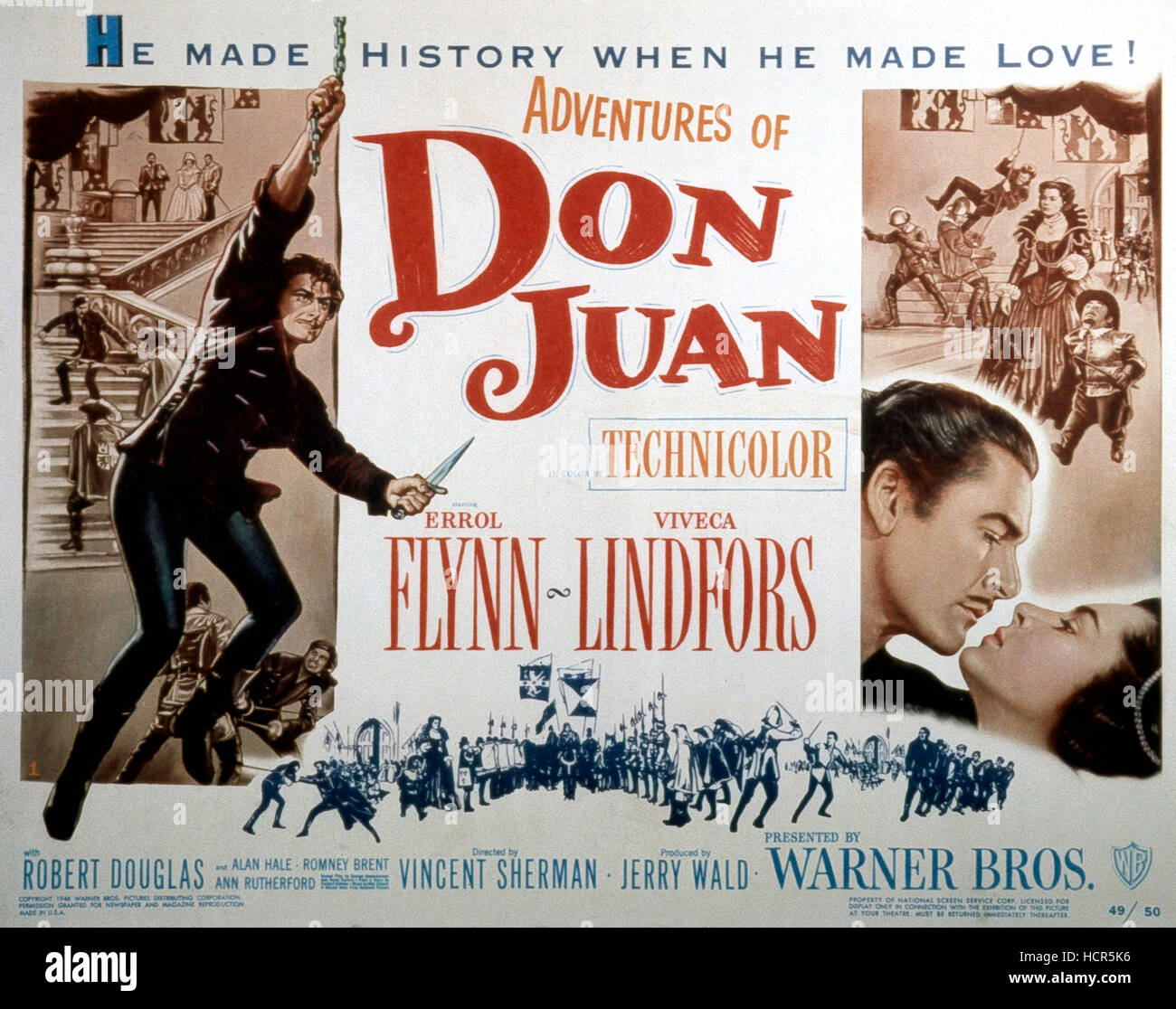 THE ADVENTURES OF DON JUAN, Errol Flynn, Viveca Lindfors, 1948 Stock Photo - Alamy