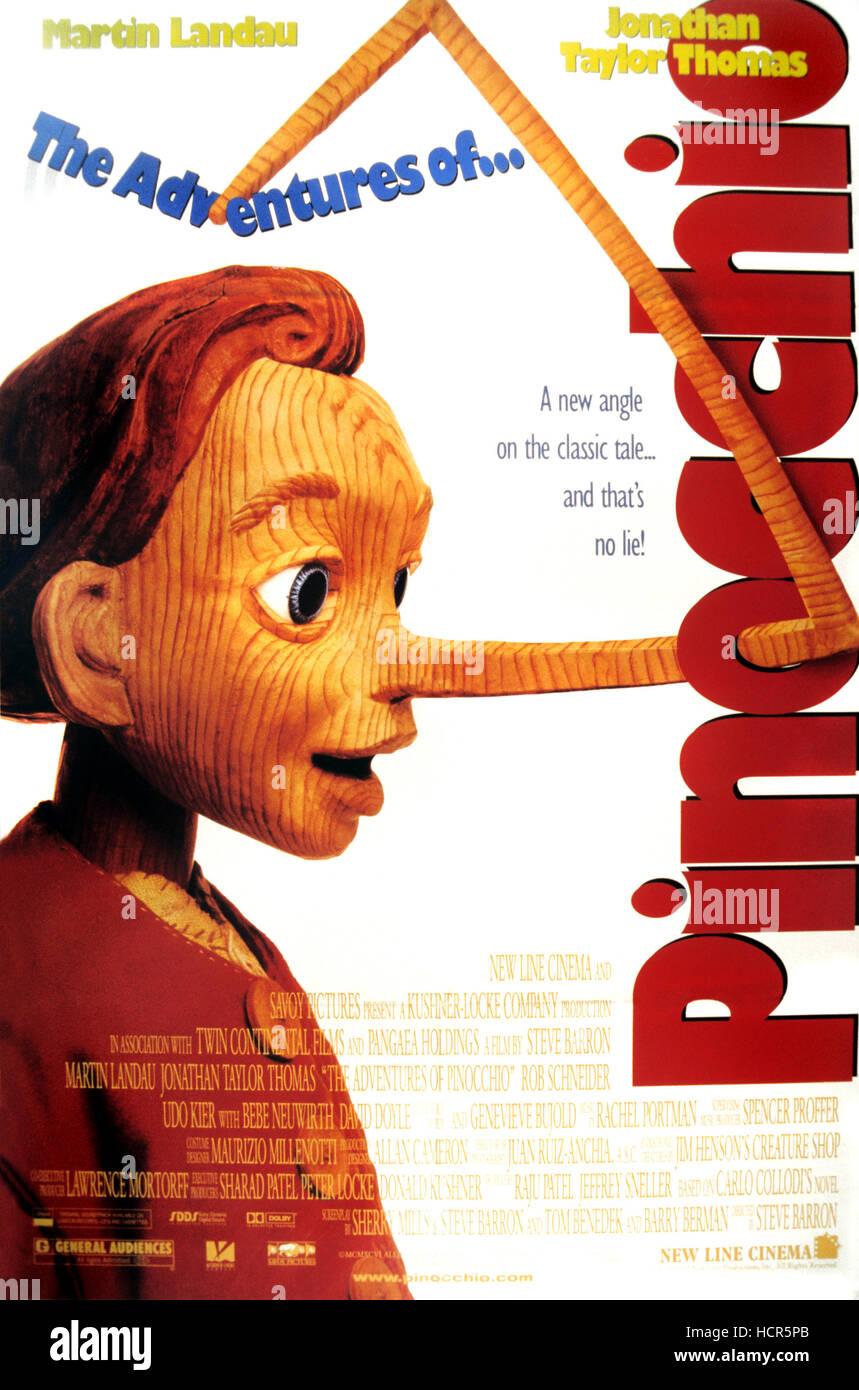 THE ADVENTURES OF PINOCCHIO, US poster art, Pinocchio (voice: Jonathan ...