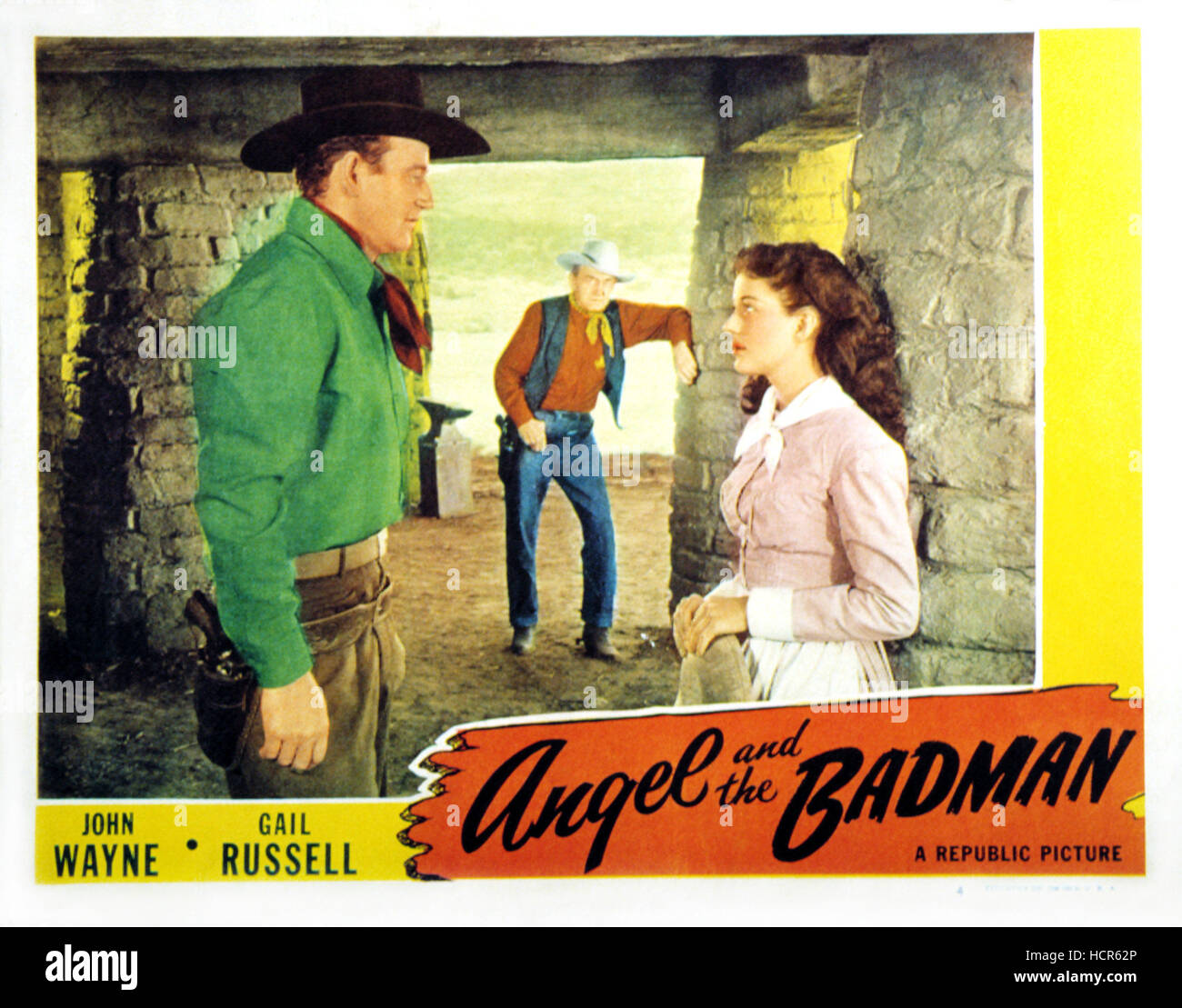 ANGEL AND THE BADMAN, (lobbycard), John Wayne, Harry Carey, Gail ...