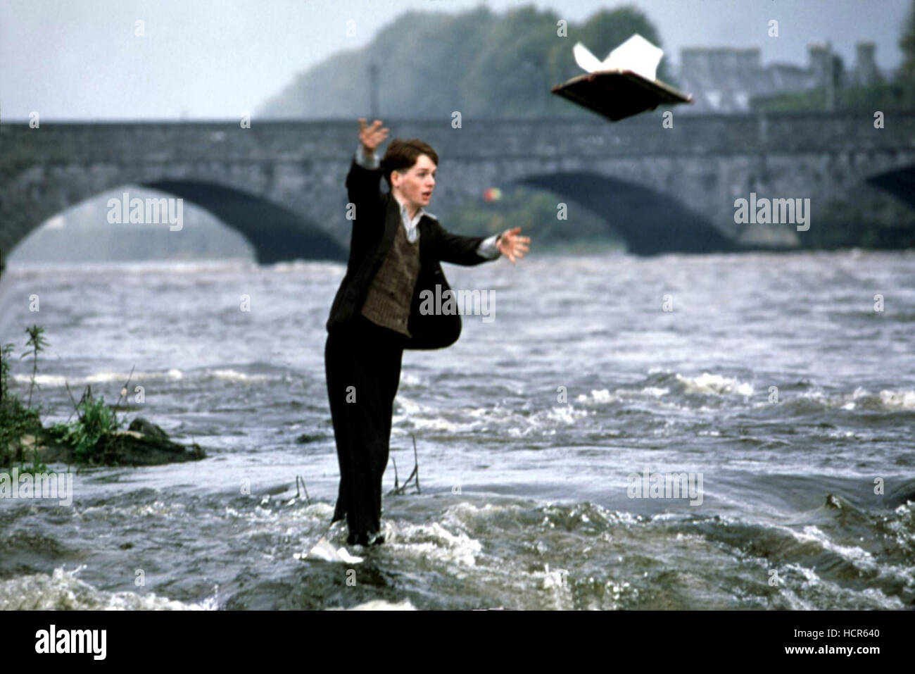ANGELA'S ASHES, Michael Legge, 1999, flinging notebook in to the river ...