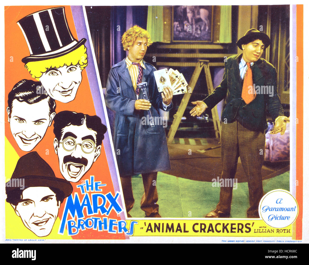 ANIMAL CRACKERS, Harpo Marx, Zeppo Marx, Groucho Marx, Chico Marx, 1930 ...