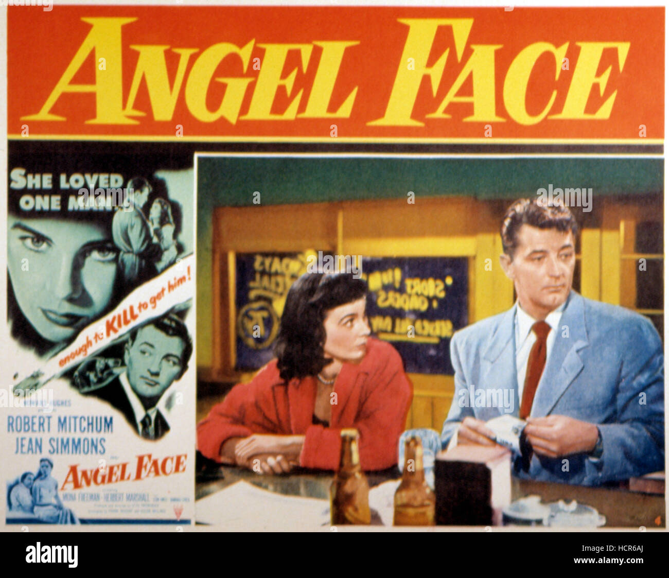 ANGEL FACE, Jean Simmons, Robert Mitchum, 1952 Stock Photo - Alamy