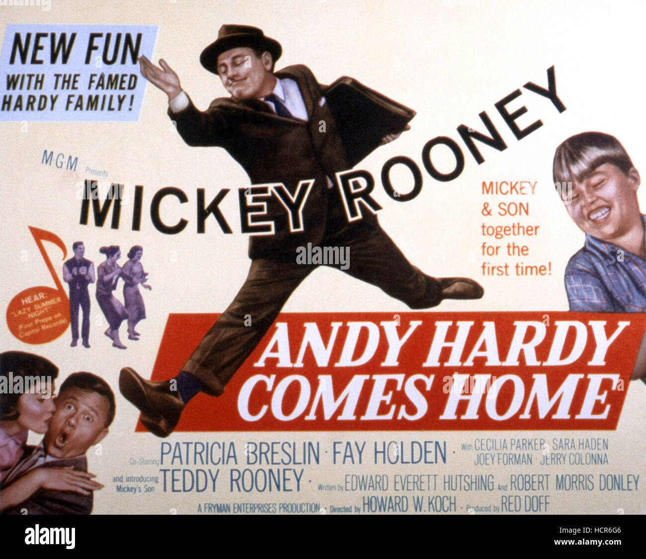 ANDY HARDY COMES HOME, Patricia Breslin, Mickey Rooney, Teddy Rooney ...