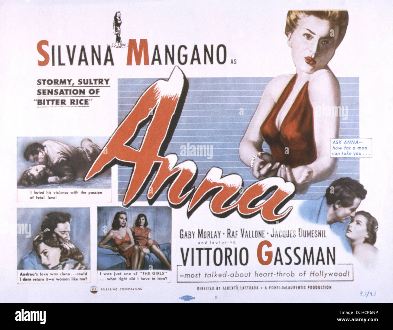 ANNA, Silvana Mangano, 1951 Stock Photo - Alamy