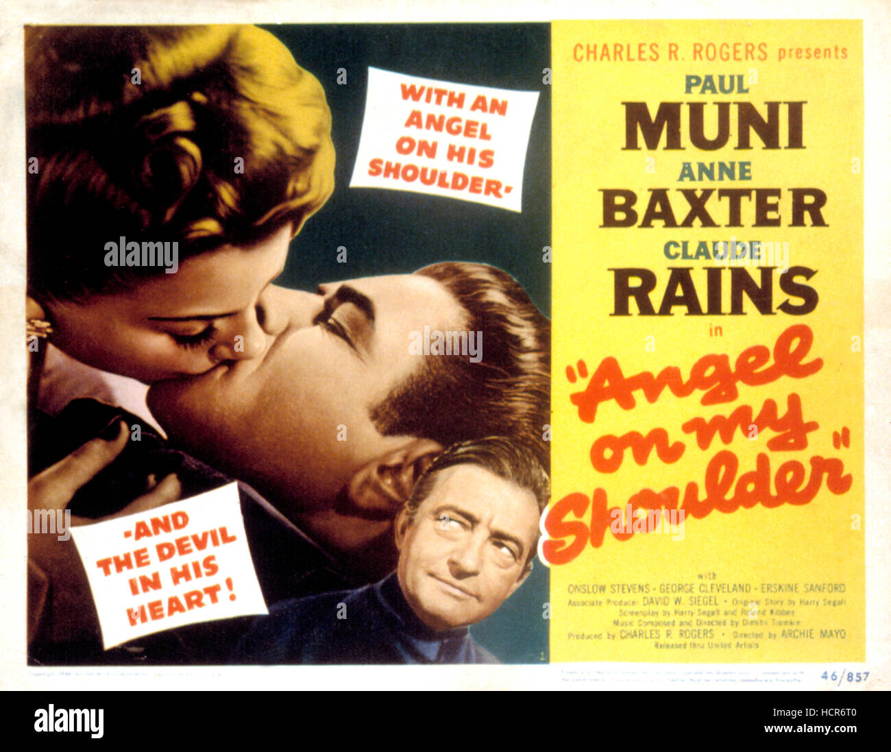 ANGEL ON MY SHOULDER, Anne Baxter, Paul Muni, Claude Rains, 1946 Stock Photo - Alamy