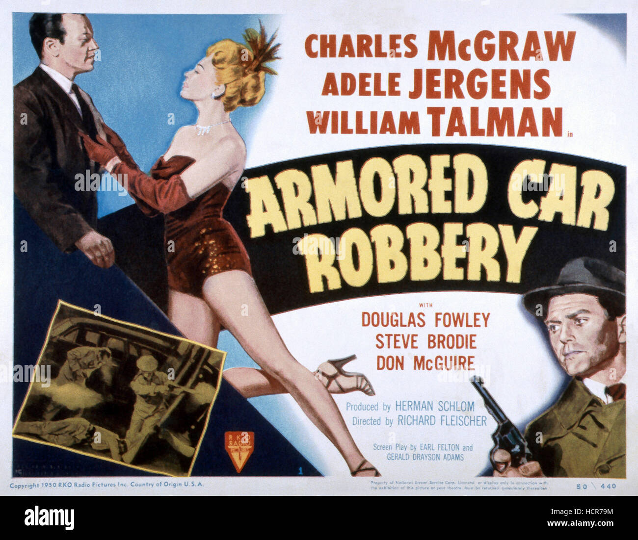 ARMORED CAR ROBBERY, from left: William Talman, Adele Jergens, Charles ...