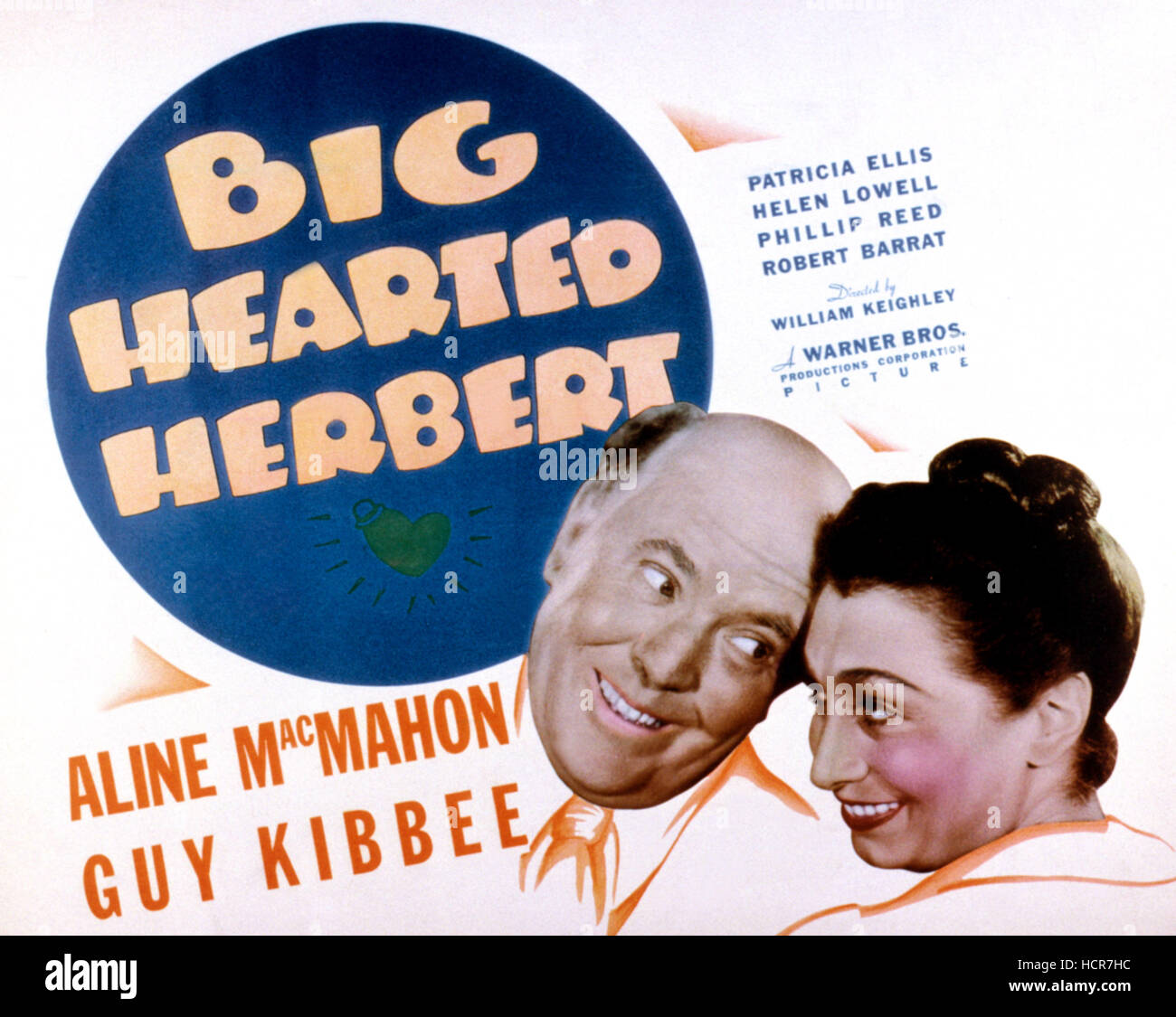 BIG HEARTED HERBERT, l-r: Guy Kibbee, Aline MacMahon on title card ...
