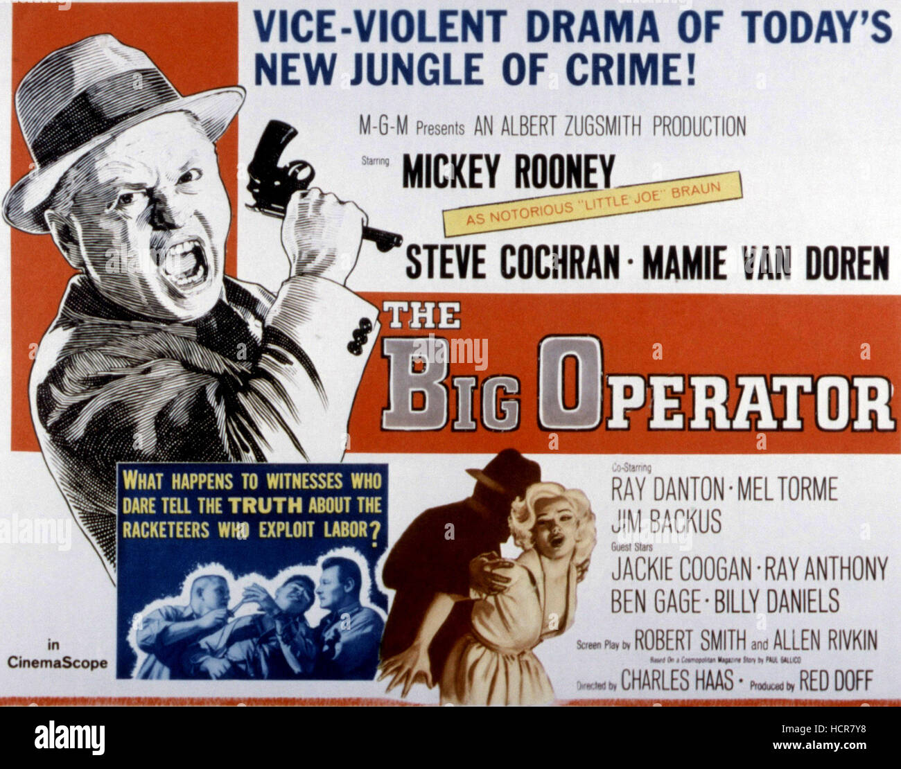 THE BIG OPERATOR, Mickey Rooney, Mamie Van Doren, 1959 Stock Photo - Alamy
