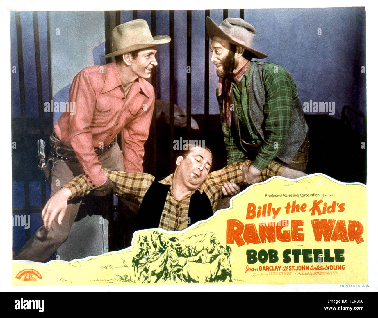 BILLY THE KID'S RANGE WAR, (aka, TEXAS TROUBLE), first and third from ...
