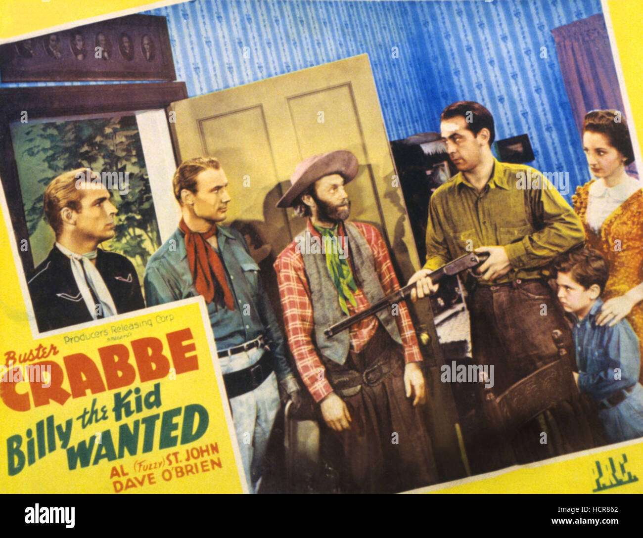 BILLY THE KID WANTED, l-r: Larry 'Buster' Crabbe, Dave O'Brien, Al ...