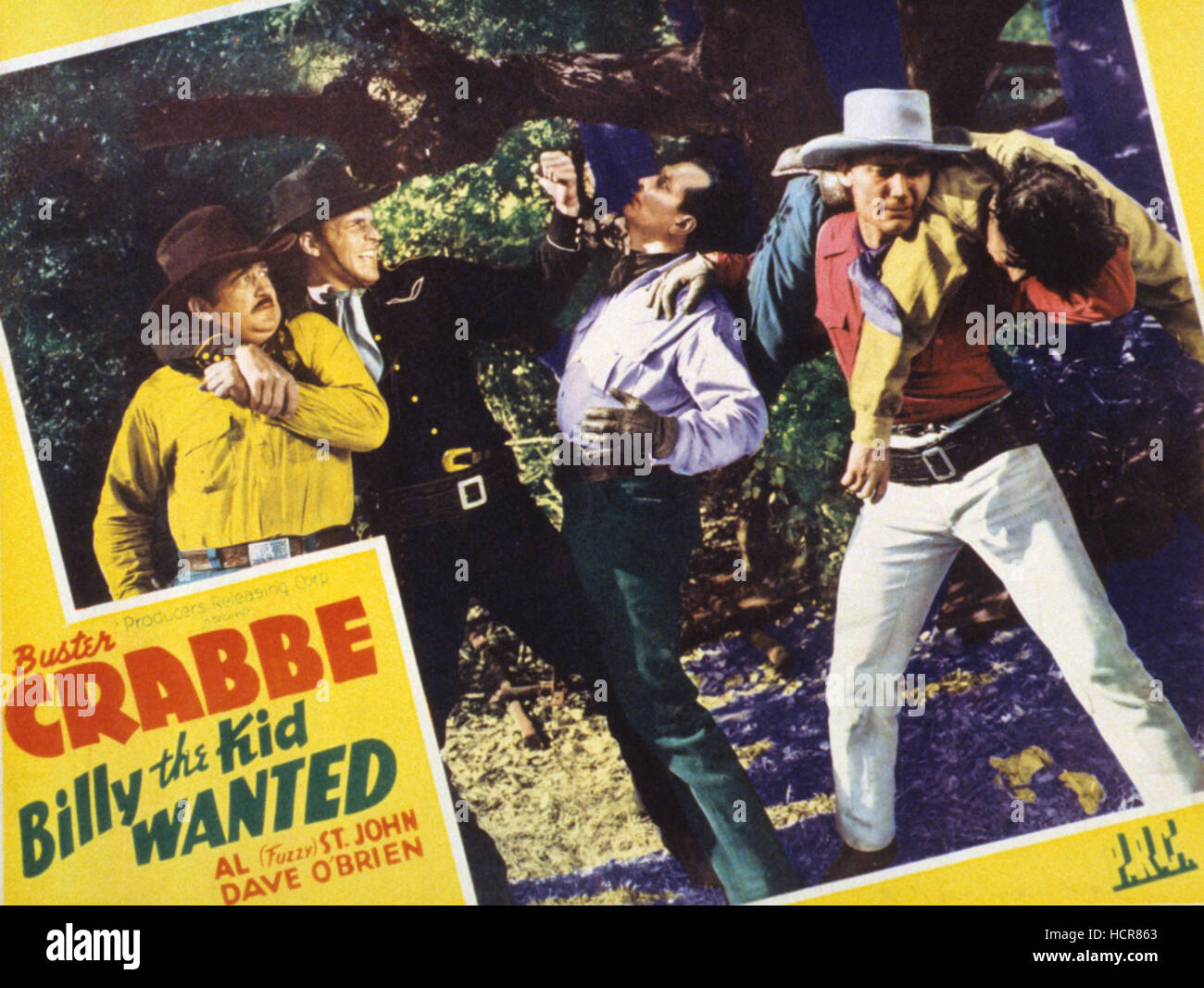 BILLY THE KID WANTED, l-r: Slim Whitaker, Larry 'Buster' Crabbe, Dave O ...